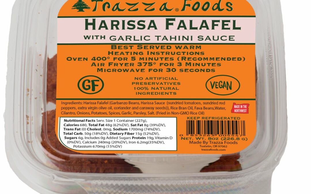 Harissa Falafel with Garlic Tahini Sauce - Trazza Foods