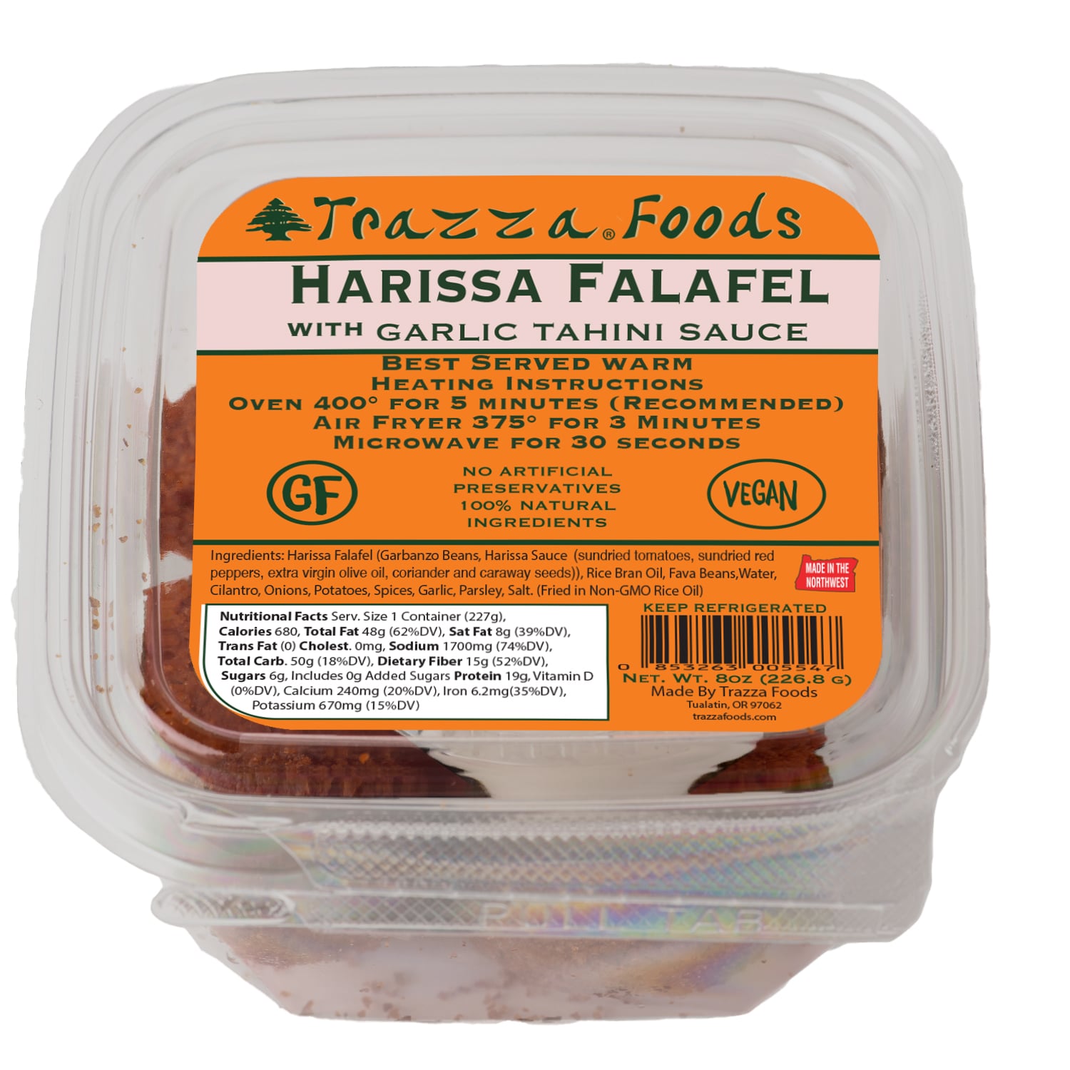 Harissa Falafel with Garlic Tahini Sauce - Trazza Foods